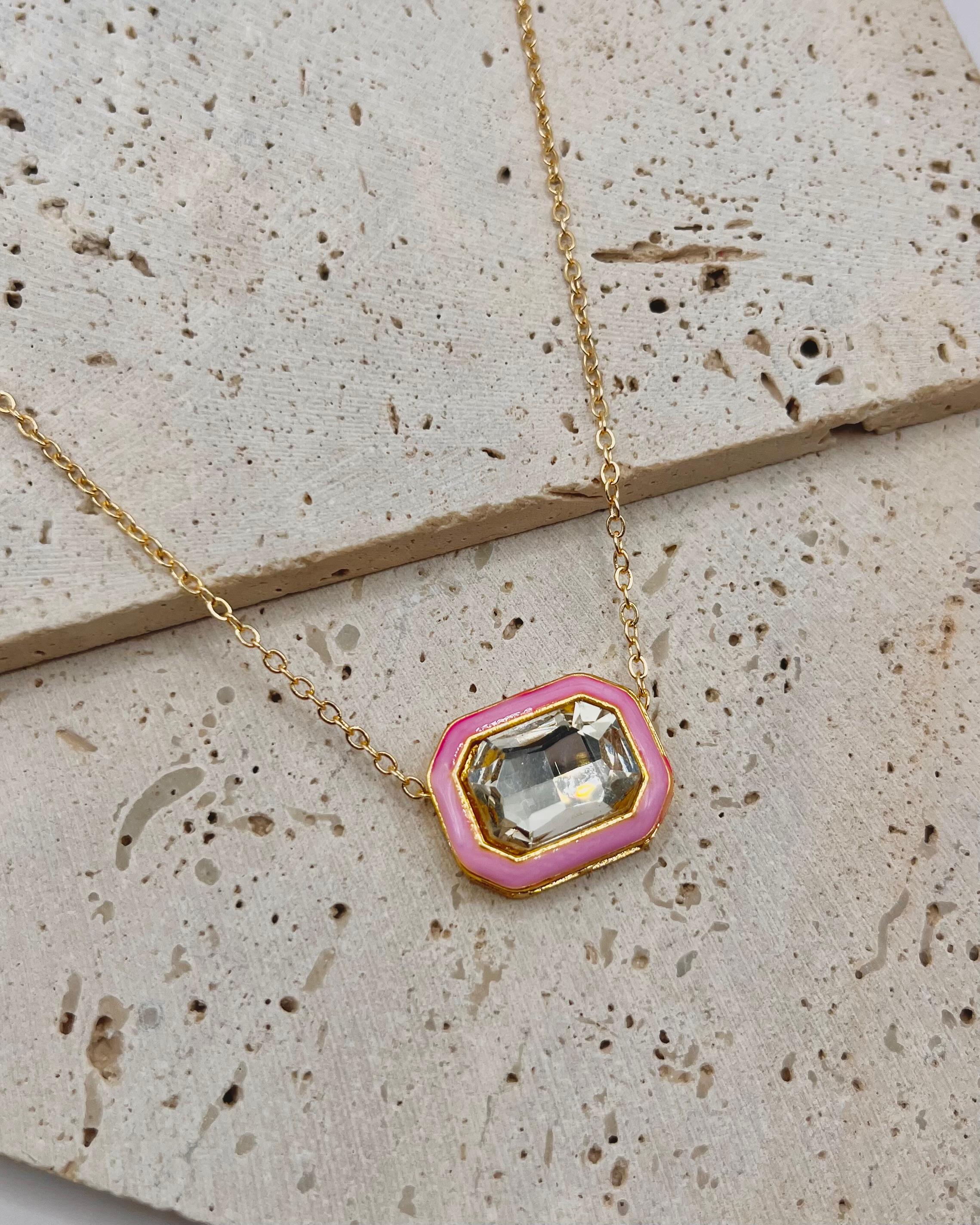 Pink Aura Crystal Chain – Sosha Elegance